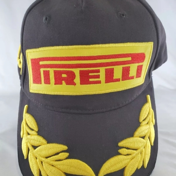 pirelli | Accessories | Pirelli Podium Hat Black Yellow Embroidered | Poshmark